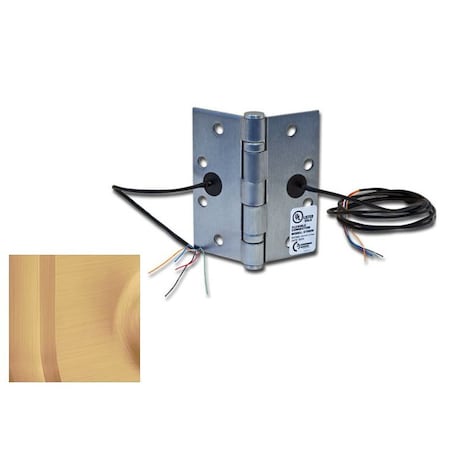 Command Access 4-1/2" x 4-1/2" Electric 4 Wire BB1279 Steel Base Hinge US10 Satin Bronze Finish ...